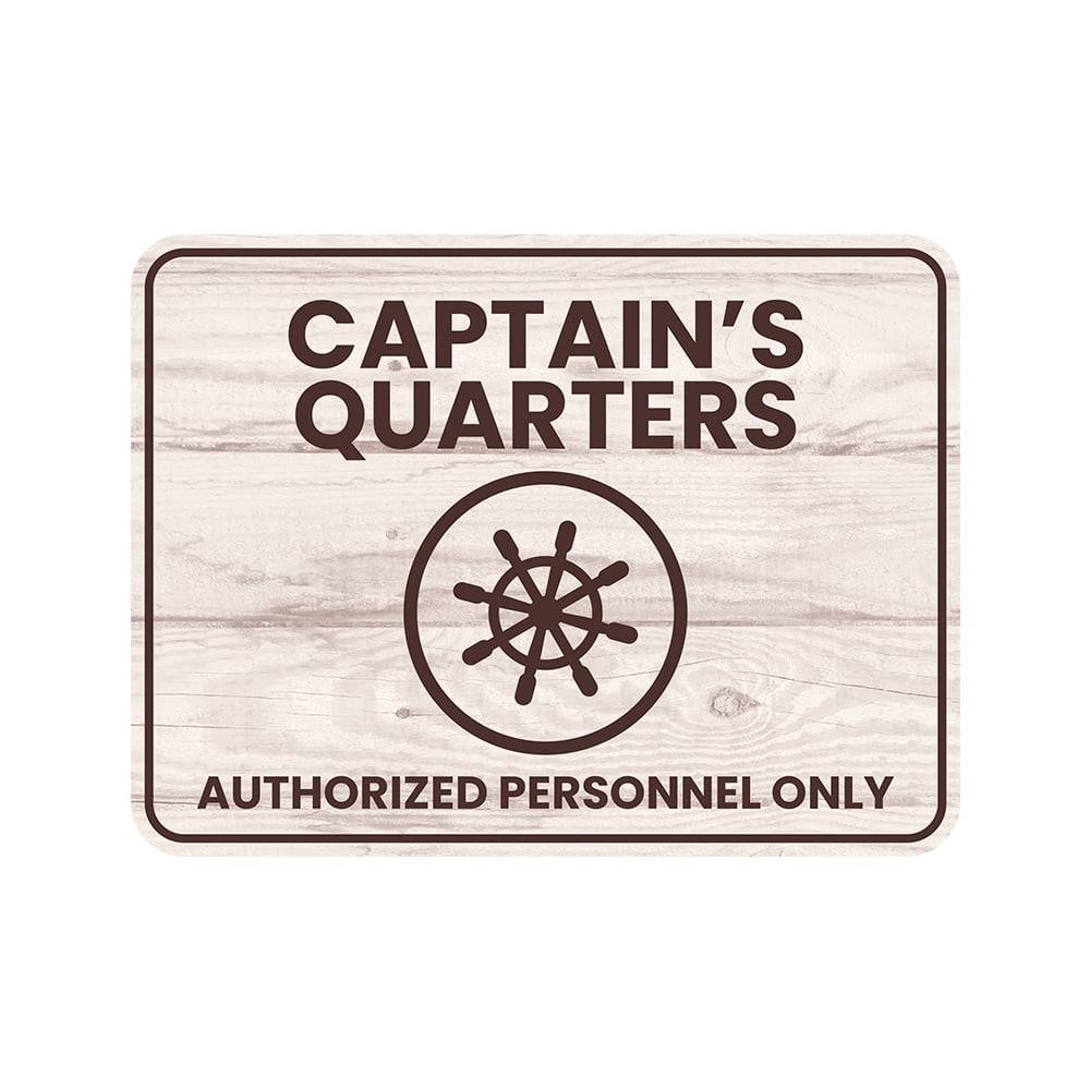 Classic Framed Plus Captain's Quarters Authorized Personnel Only Door ...
