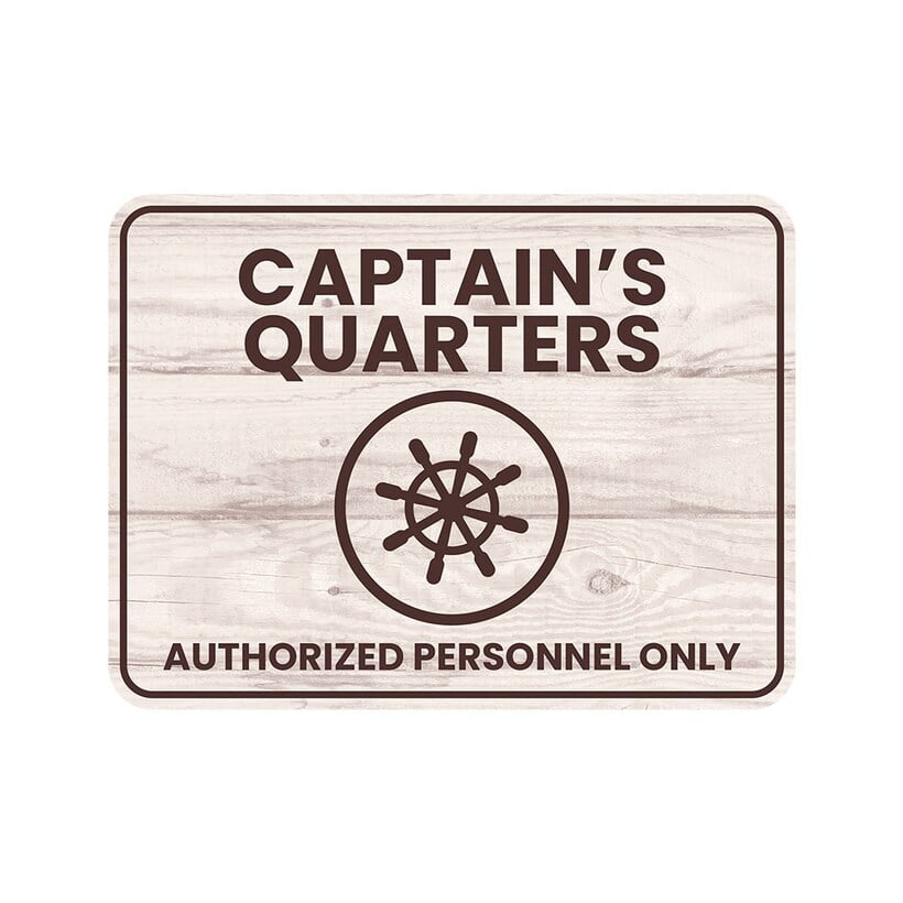 Classic Framed Plus Captain's Quarters Authorized Personnel Only Door ...