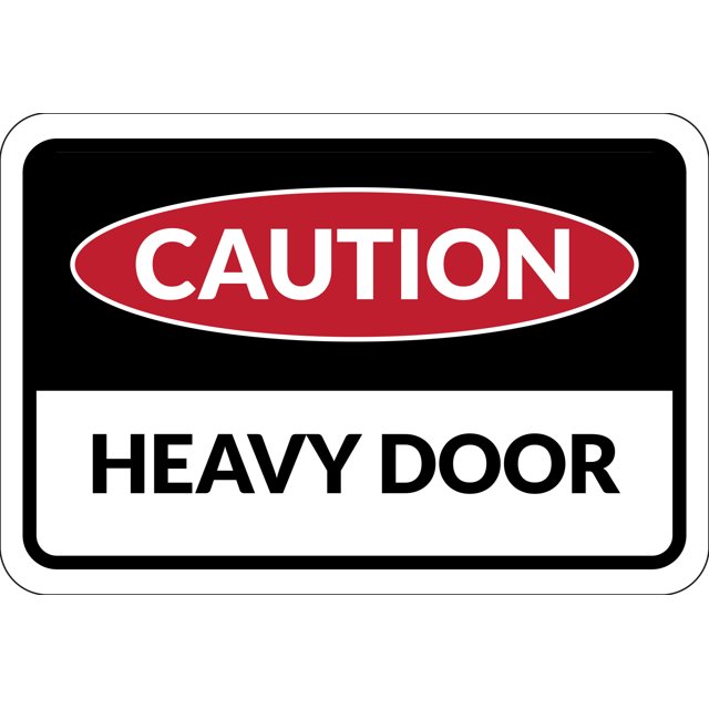 Classic Framed Plus Caution Heavy Door Door or Wall Sign | Workplace ...