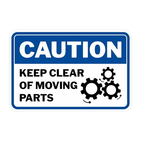 Classic Framed Plus Caution Keep Clear Of Moving Parts Wall or Door ...