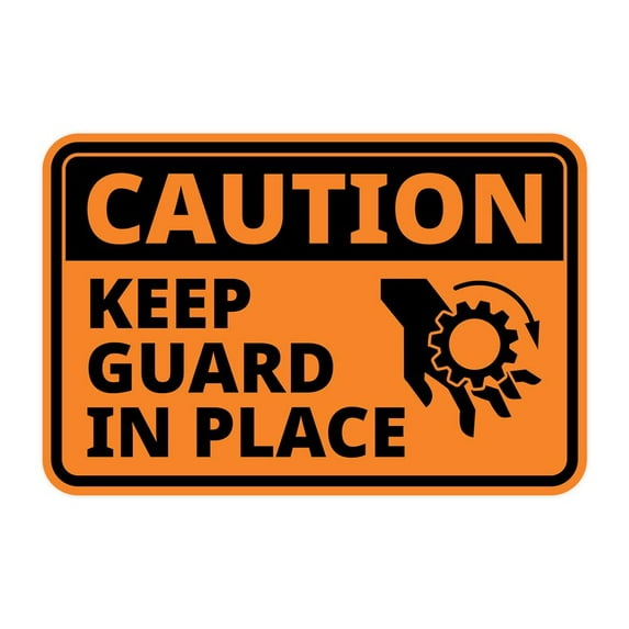 Classic Framed Plus Caution Keep Guard In Place Wall or Door Sign ...