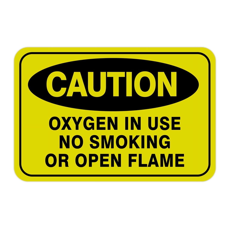 Oxygen Warning Signs Danger Oxygen Cylinder Adhesive Sign Signs 2
