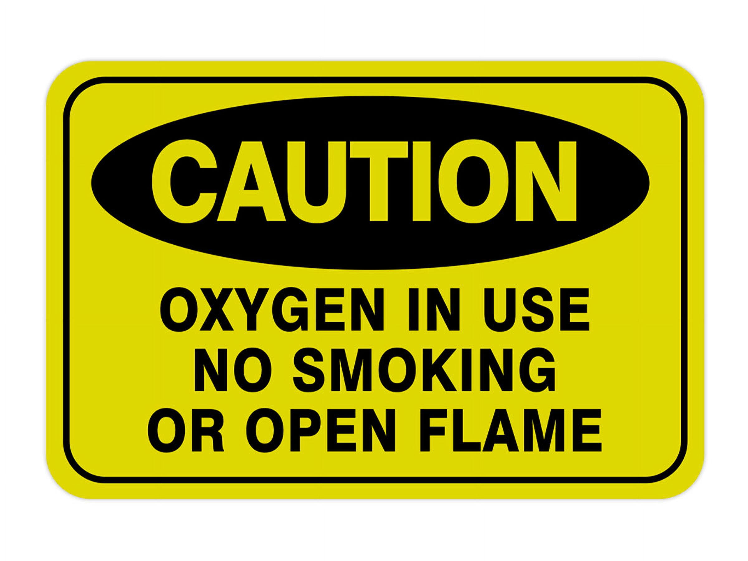 Classic Framed Plus Caution Oxygen In Use No Smoking Or Open Flame Door ...