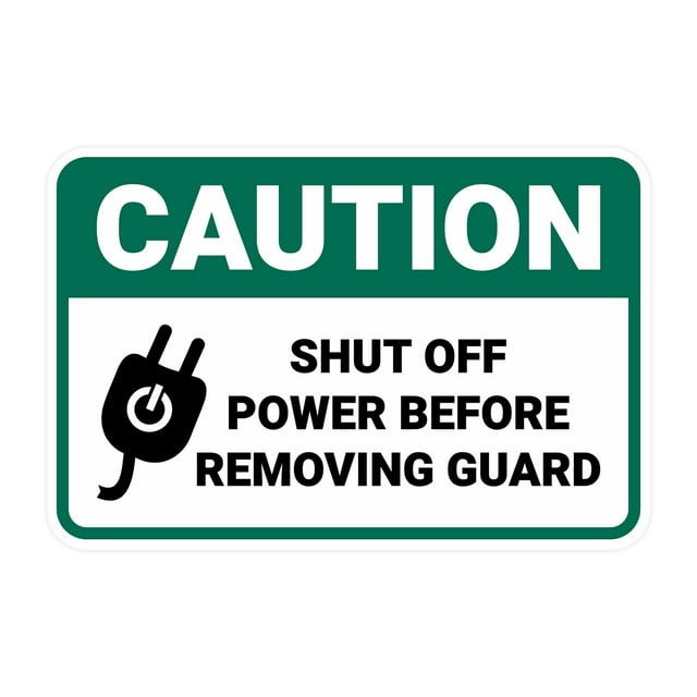 Classic Framed Plus Caution Shut Off Power Before Removing Guard Wall ...