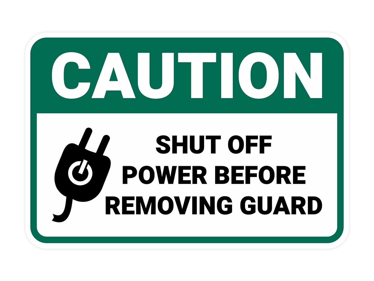 Classic Framed Plus Caution Shut Off Power Before Removing Guard Wall ...