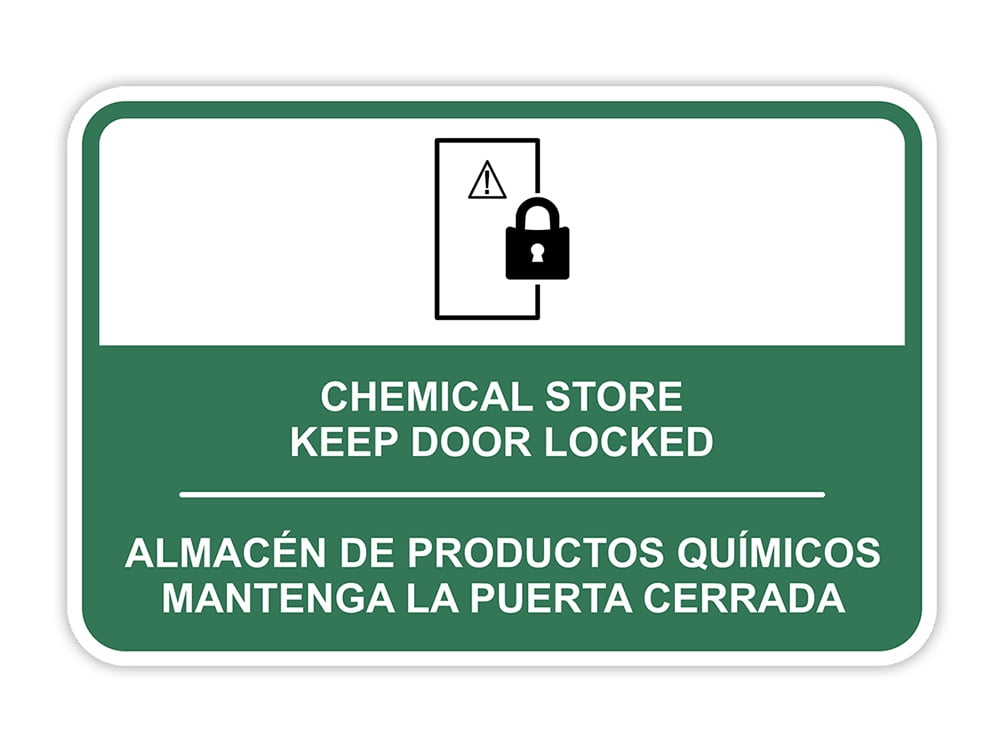 Classic Framed Plus Chemical Store Keep Door Locked Wall or Door Sign ...