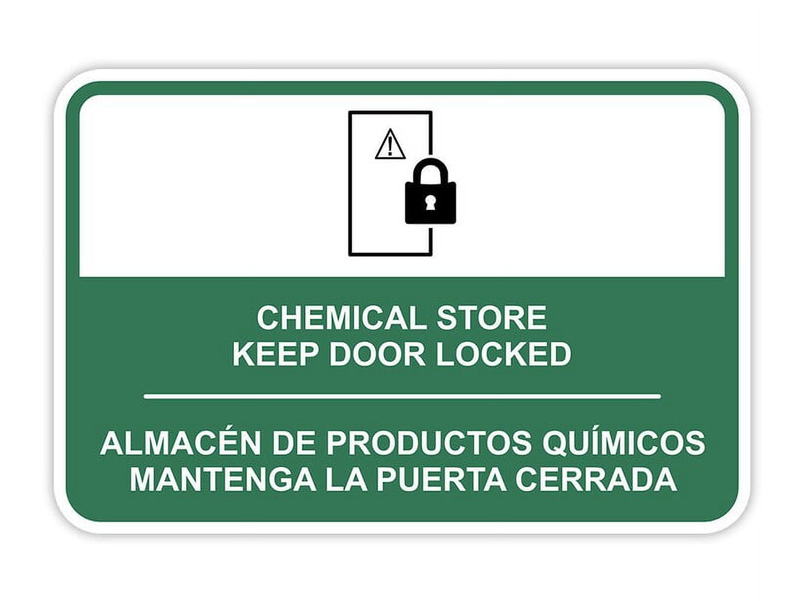 Classic Framed Plus Chemical Store Keep Door Locked Wall or Door Sign ...