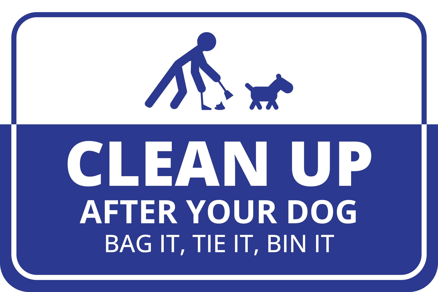 Classic Framed Plus Clean Up After Your Dog Bag It, Tie It, Bin It Wall ...