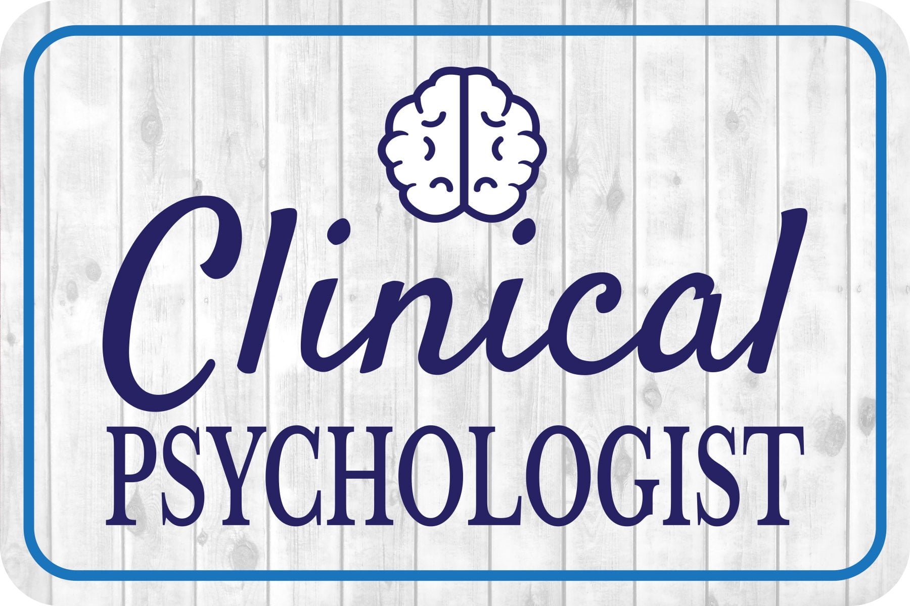 Classic Framed Plus Clinical Psychologist Wall or Door Sign | Office ...