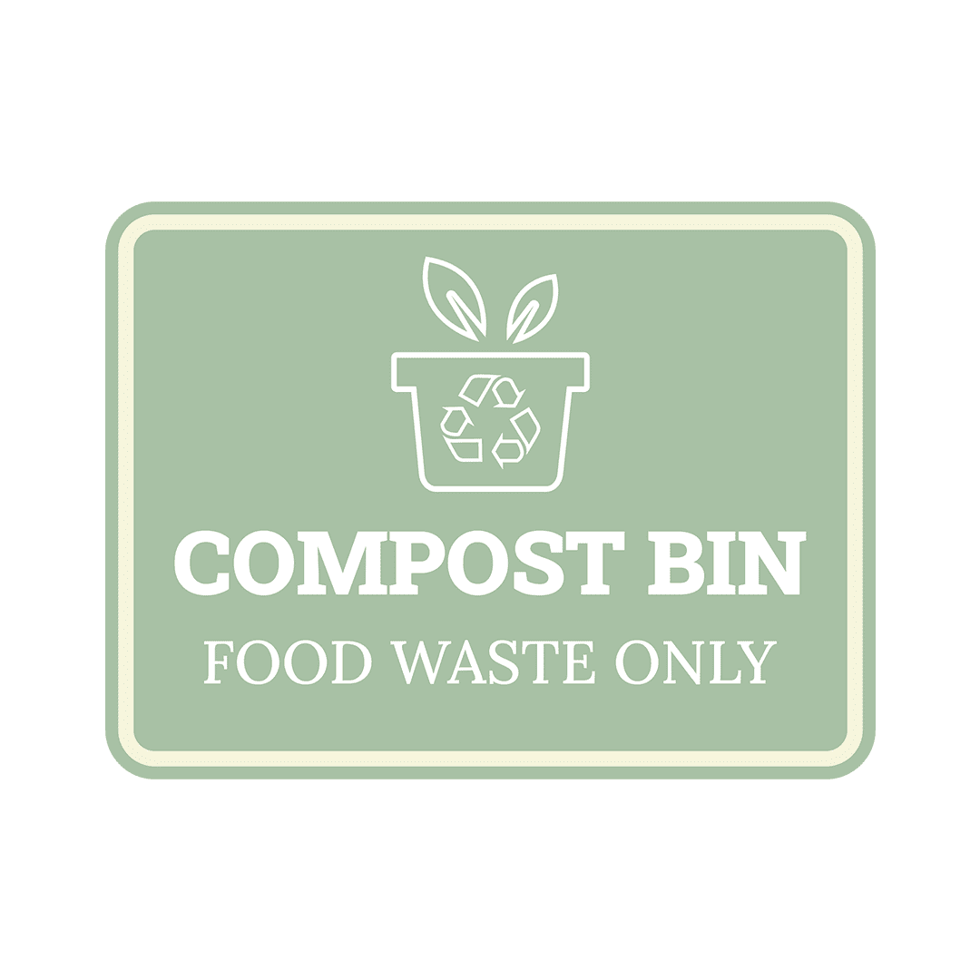 Classic Framed Plus Compost Bin – Food Waste Only Door or Wall Sign ...