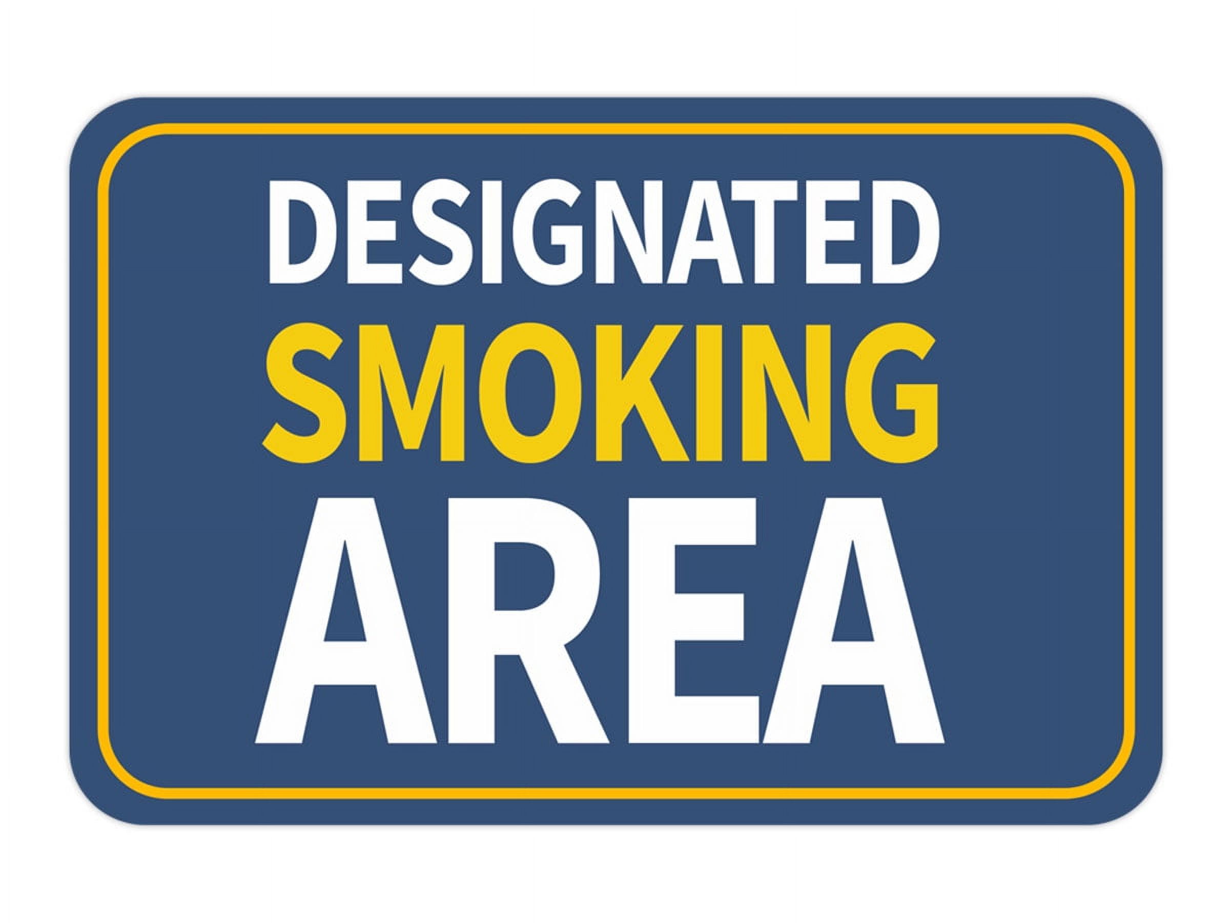 Classic Framed Plus Designated Smoking Area Door or Wall Sign | Warning ...