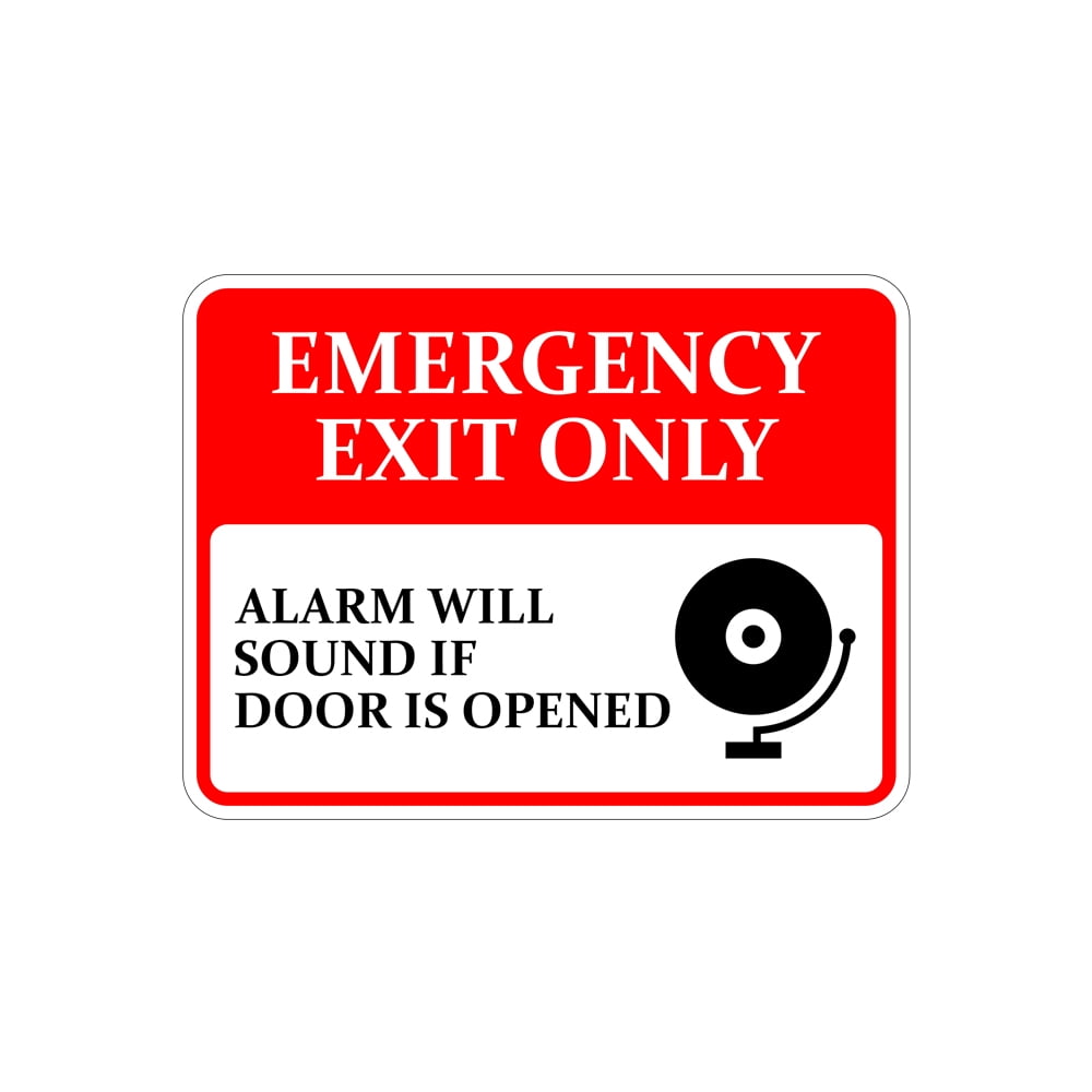 Classic Framed Plus Emergency Exit Only Alarm Will Sound If Doors Is ...