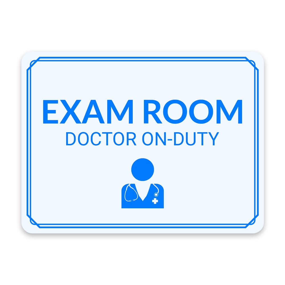 Classic Framed Plus Exam Room – Doctor On-Duty Door or Wall Sign ...
