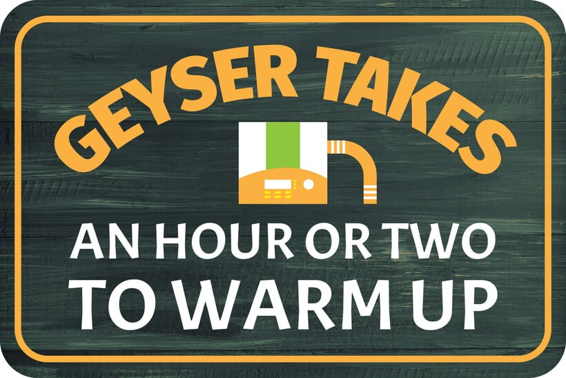 Classic Framed Plus Geyser Takes An Hour or Two To Warm Up Wall or Door ...
