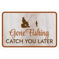 Classic Framed Plus Gone Fishing Catch You Later Wall or Door Sign ...