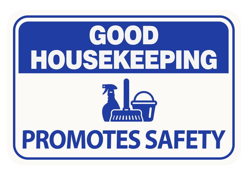 Classic Framed Plus Good Housekeeping Promotes Safety Door or Wall Sign ...