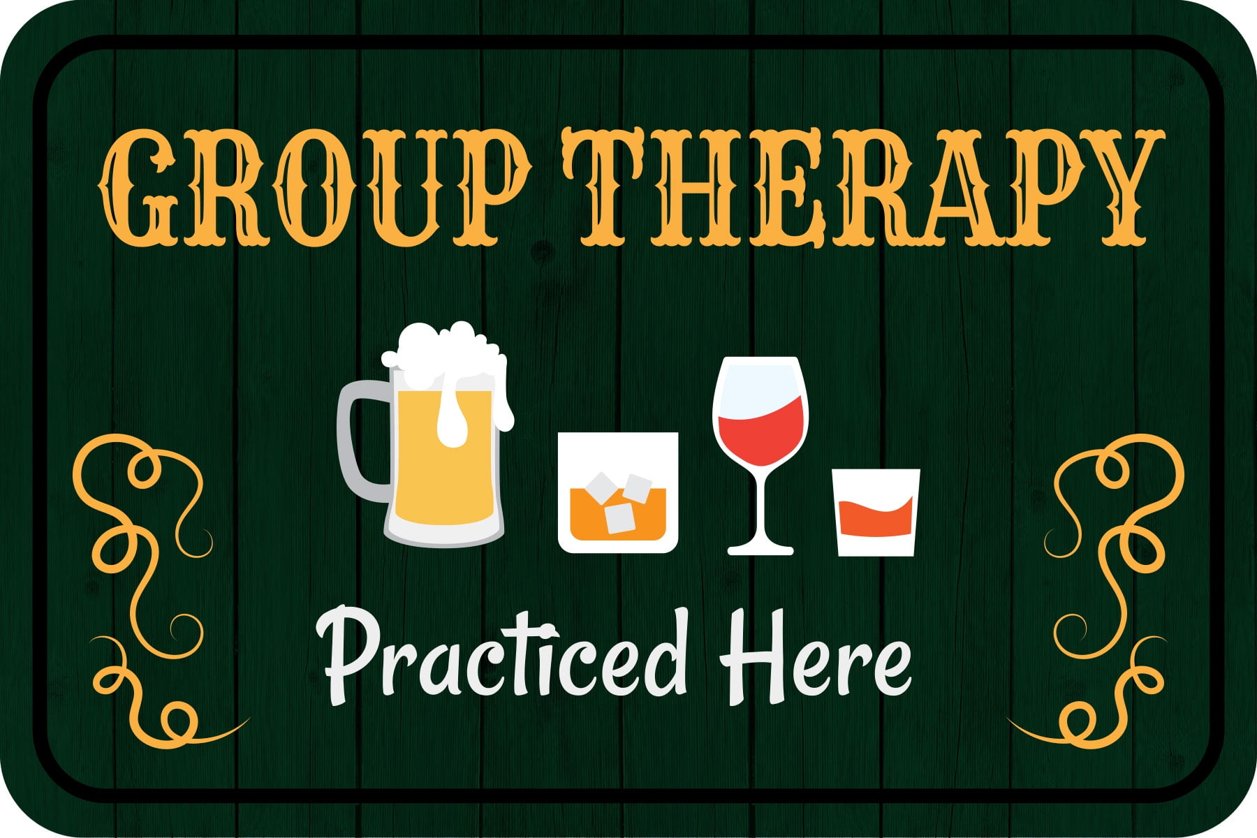 Classic Framed Plus Group Therapy Practiced Here Wall or Door Sign ...