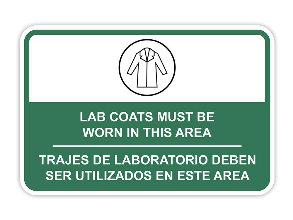 Classic Framed Plus Lab Coats Must Be Worn In This Area Wall or Door ...