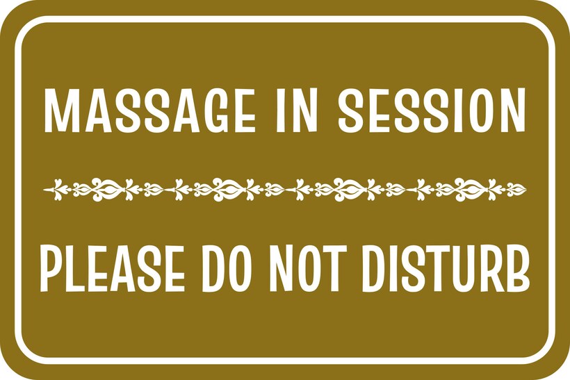 Classic Framed Plus Massage In Session Please Do Not Disturb Door or ...