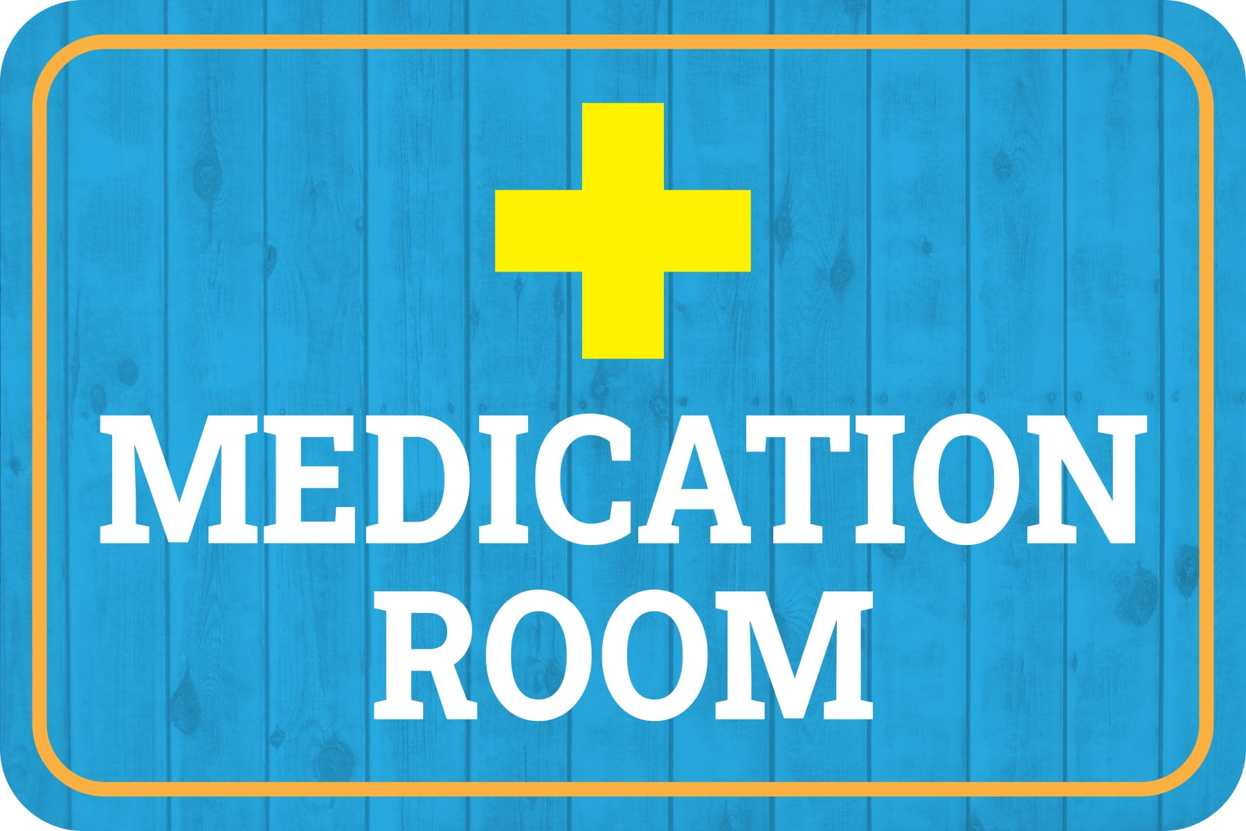 Classic Framed Plus Medication Room Wall or Door Sign | Directional ...