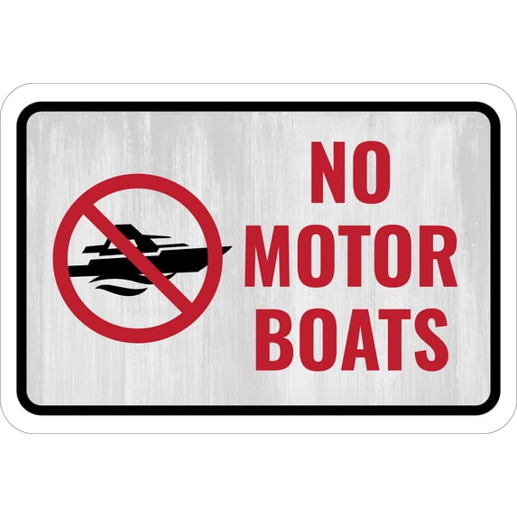 Classic Framed Plus No Motor Boats Wall or Door Sign | Marina Quayside ...