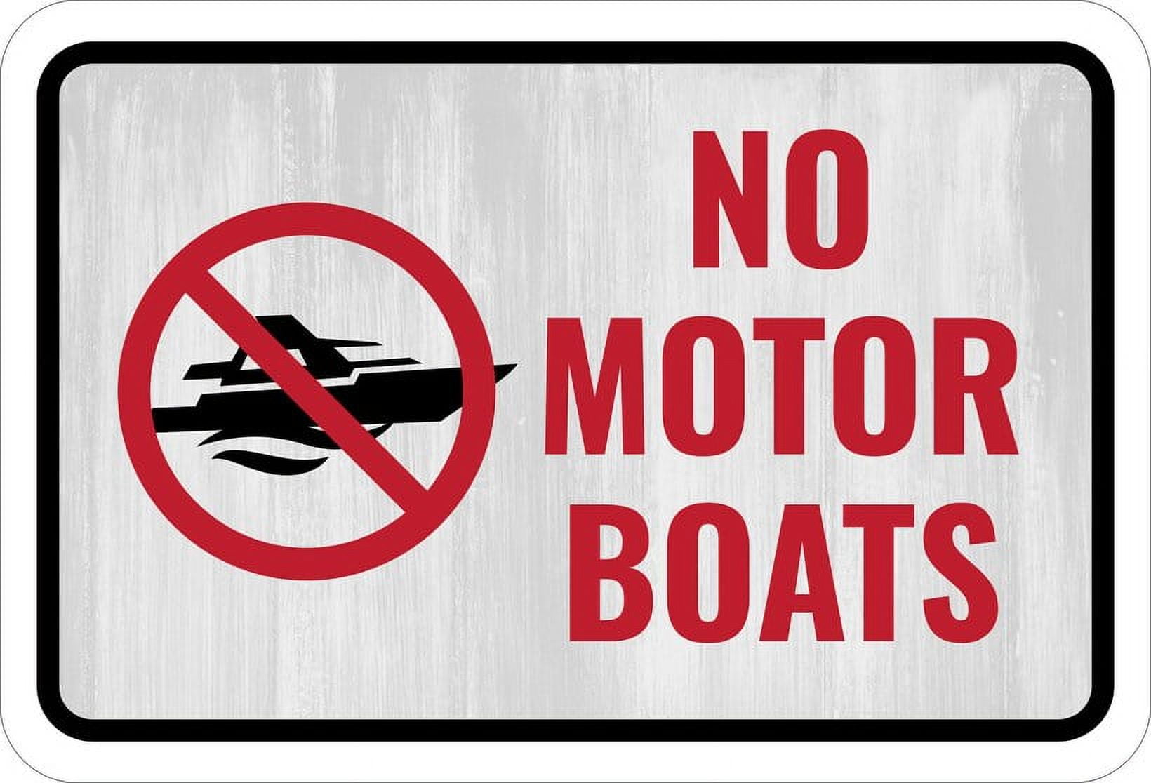 Classic Framed Plus No Motor Boats Wall or Door Sign Marina Quayside ...