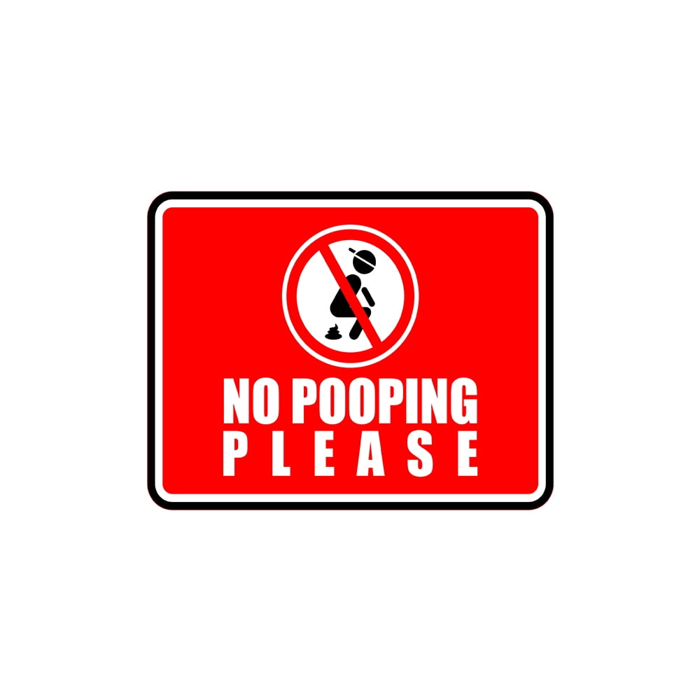 Classic Framed Plus No Pooping Please Wall or Door Sign | Restroom | RV ...