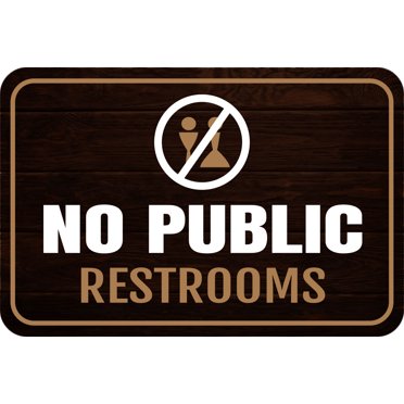 Signs ByLITA Oval Sorry No Public Restroom Sign (White) - Small 2x5 ...