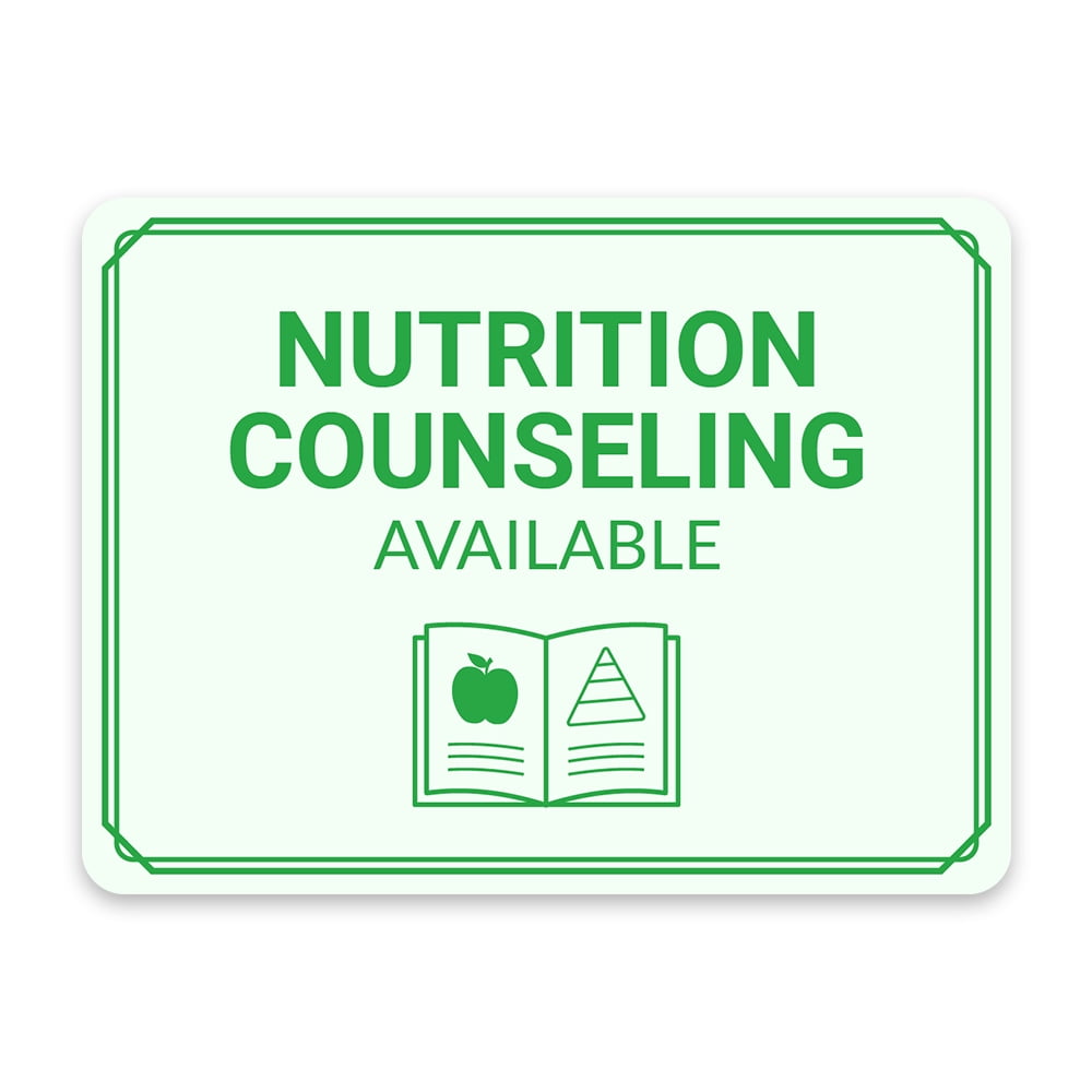 Classic Framed Plus Nutrition Counseling Available Door or Wall Sign ...