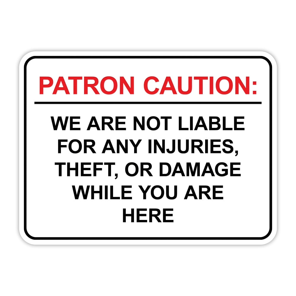 Classic Framed Plus Patron Caution: We are not liable for any injuries ...