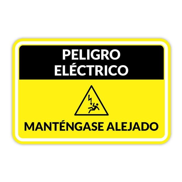 Classic Framed Plus Peligro Eléctrico Manténgase Alejado Door or Wall ...