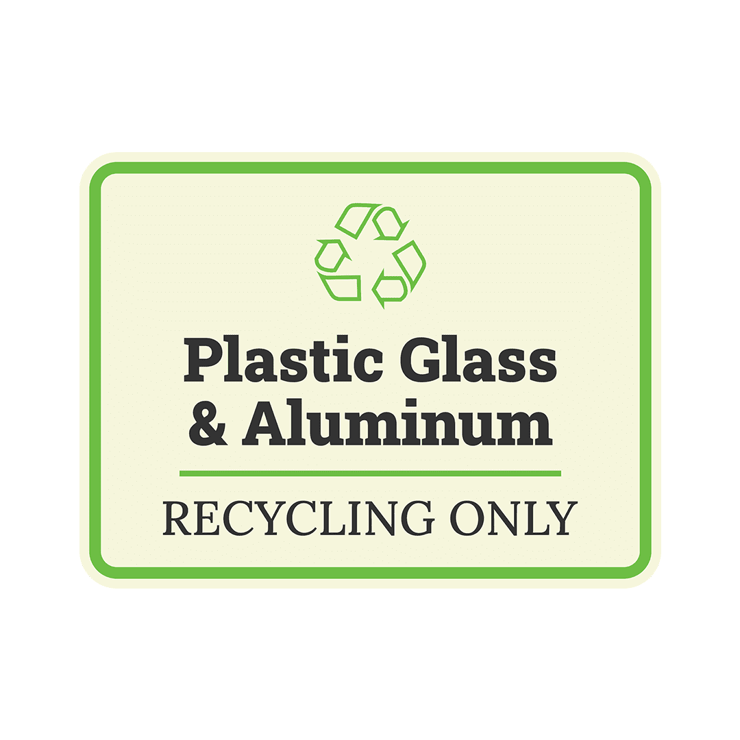 Classic Framed Plus Plastic Glass & Aluminum Recycling Only Door or ...
