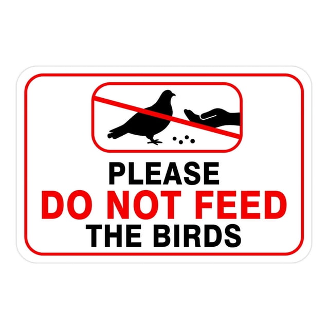 Classic Framed Plus Please Do Not Feed The Birds Door or Wall Sign ...