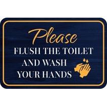 Classic Framed Please Wash Your Own Cups and Dishes Sign (Blue ...