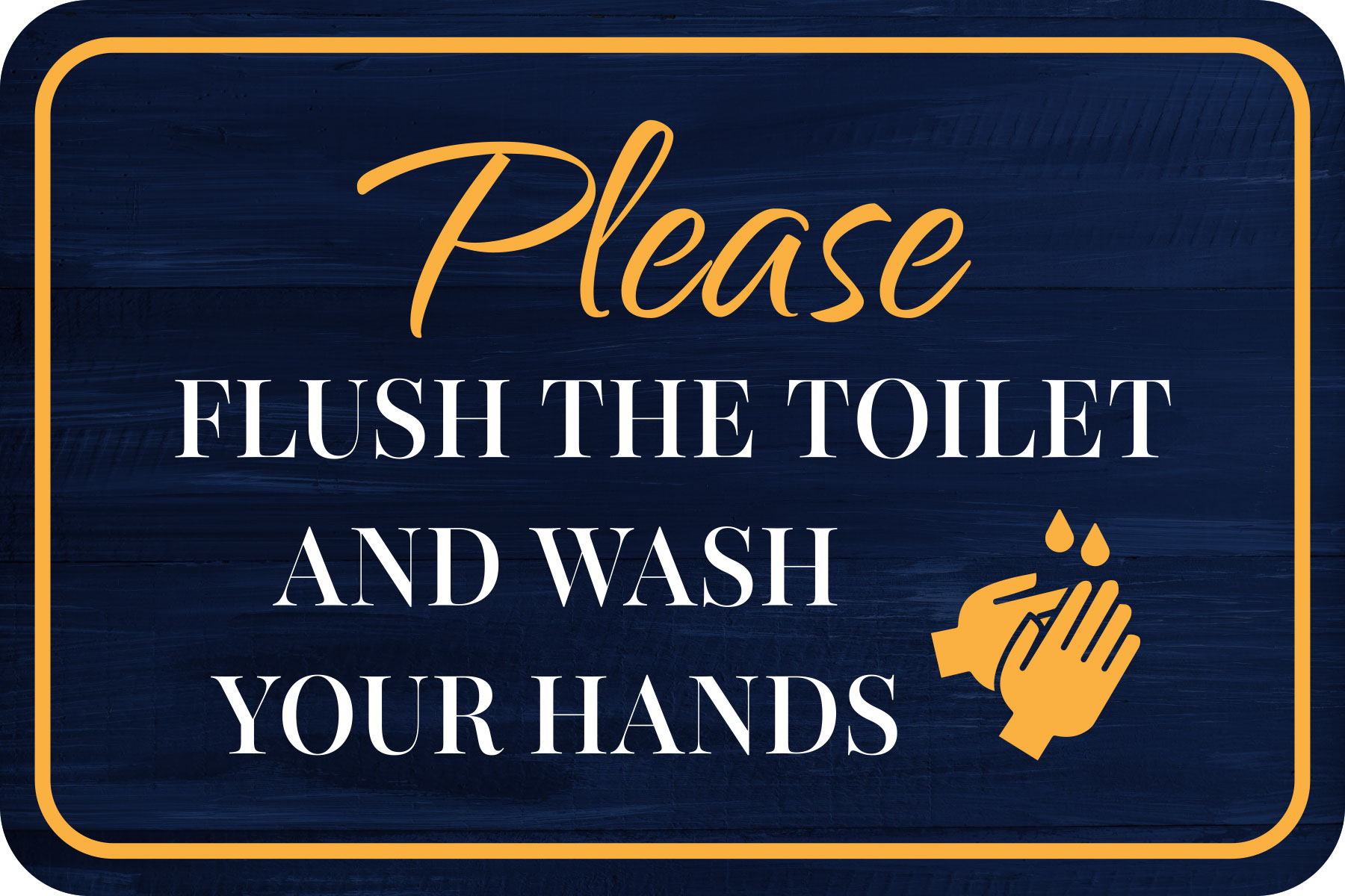 Classic Framed Please Wash Your Own Cups and Dishes Sign (Blue ...