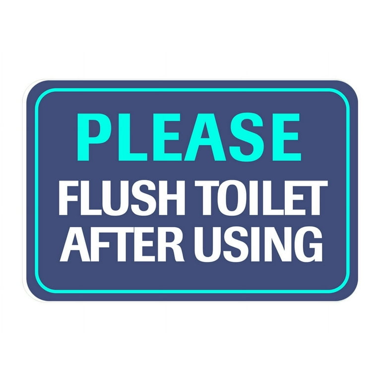 Bathroom Signs Flush Toilet Classic Framed Plus Please Flush Toilet
