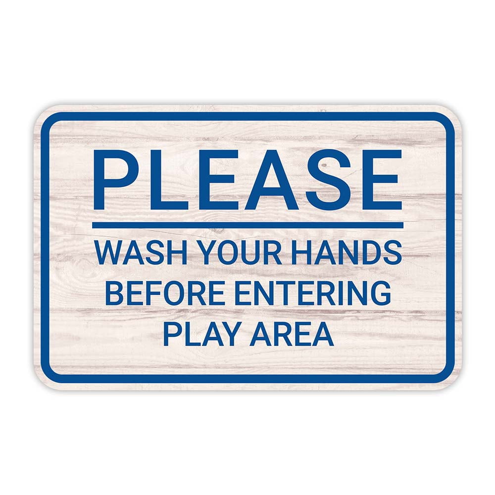 Classic Framed Plus Please Wash Your Hands Before Entering Play Area ...