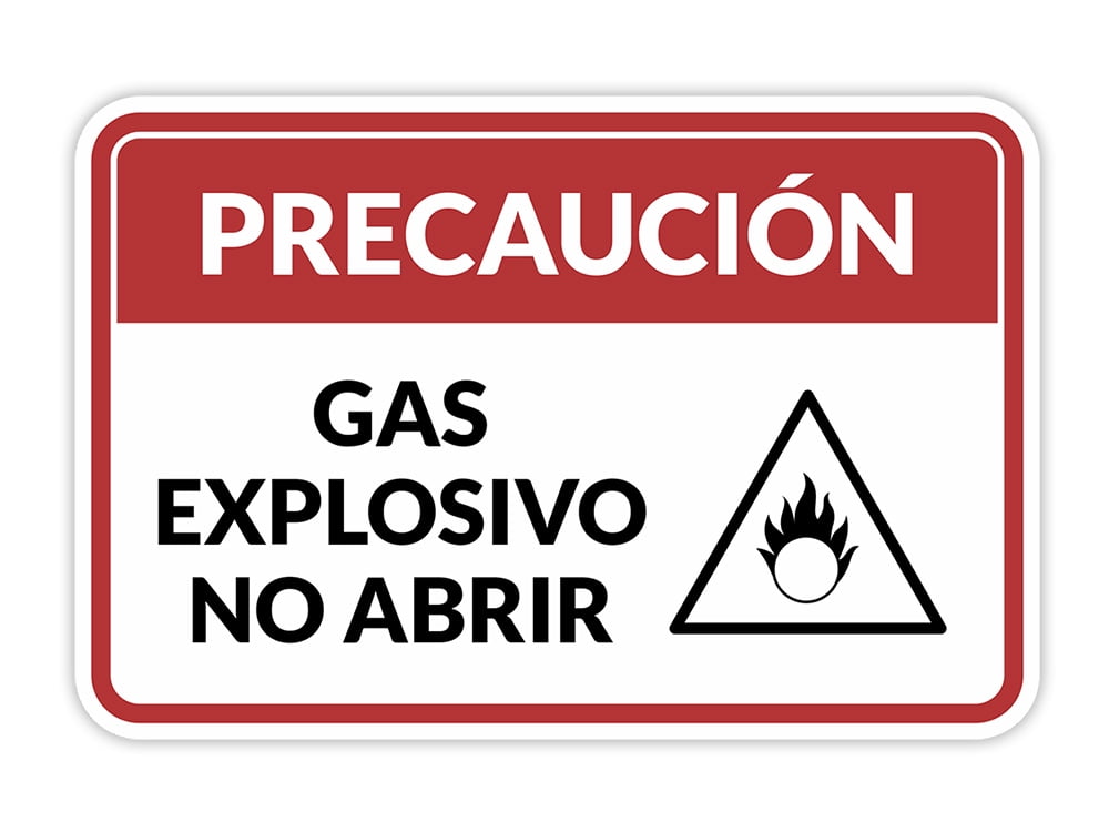Classic Framed Plus Precaución Gas Explosivo - No Abrir Door or Wall ...