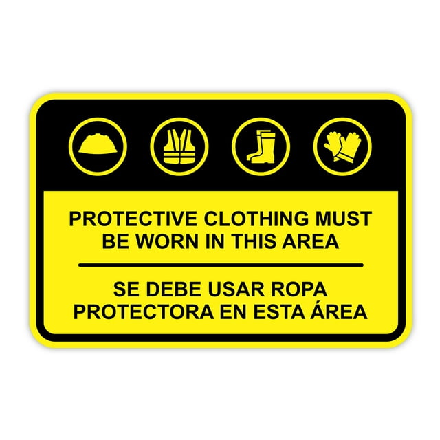 Classic Framed Plus Protective Clothing Must Be Worn In This Area Wall ...