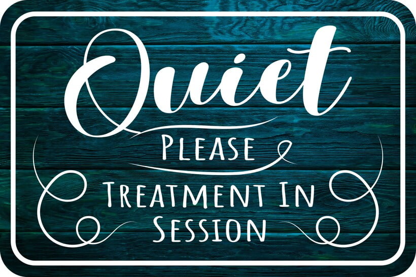 Classic Framed Plus Quiet Please Treatment In Session Door or Wall Sign ...