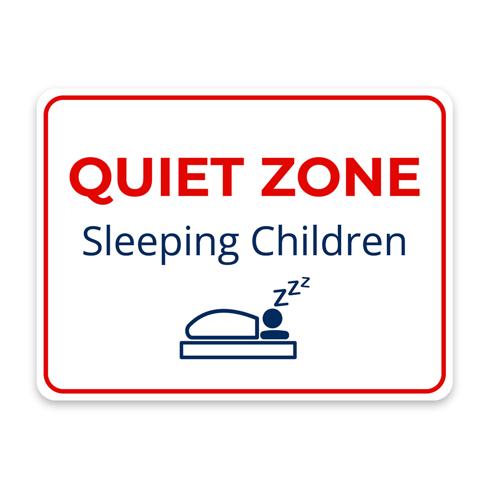 Classic Framed Plus Quiet Zone – Sleeping Children Door or Wall Sign ...