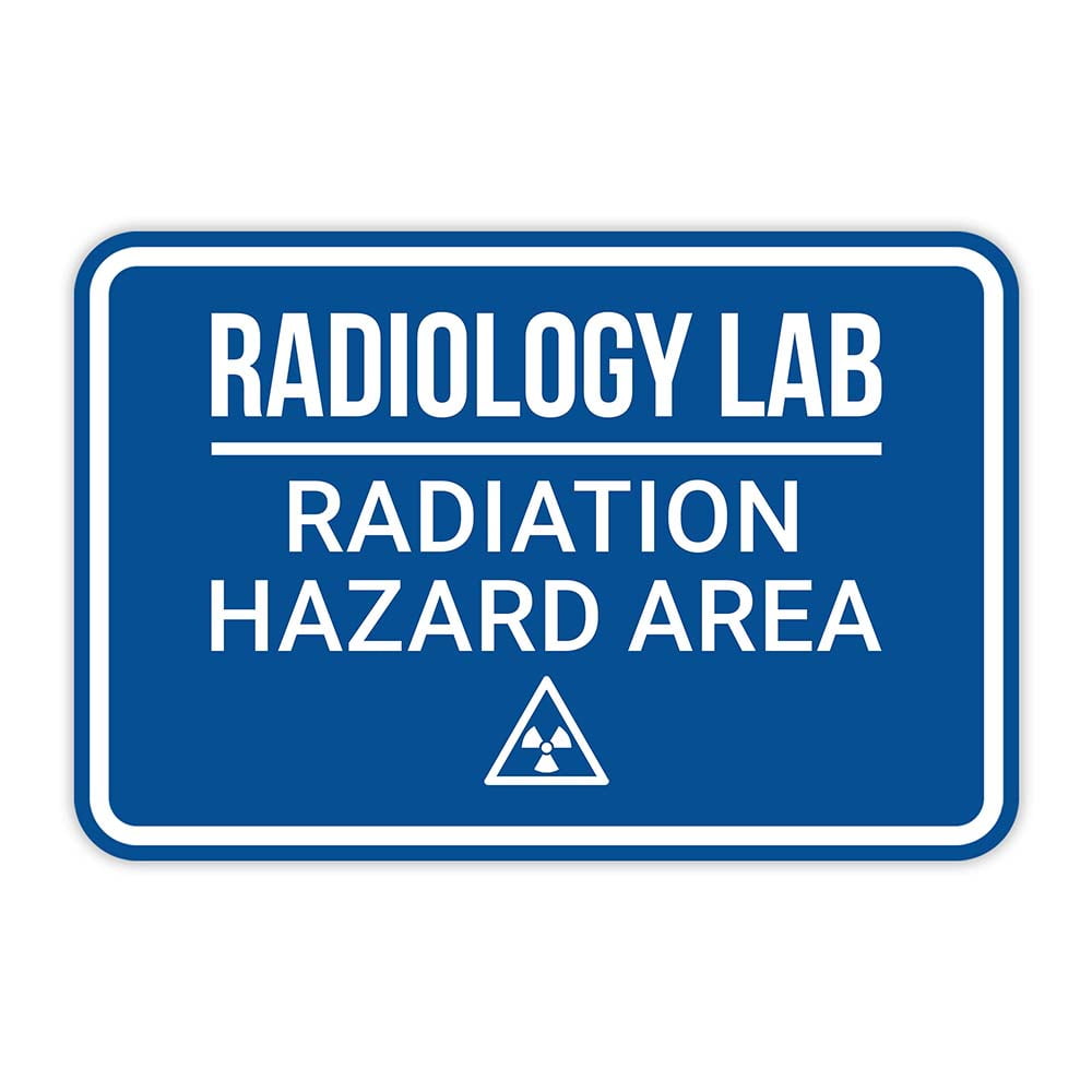 Classic Framed Plus Radiology Lab Radiation Hazard Area Door or Wall ...