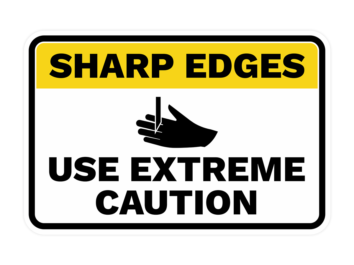 Caution Sharp Blades Sign - Walmart.com