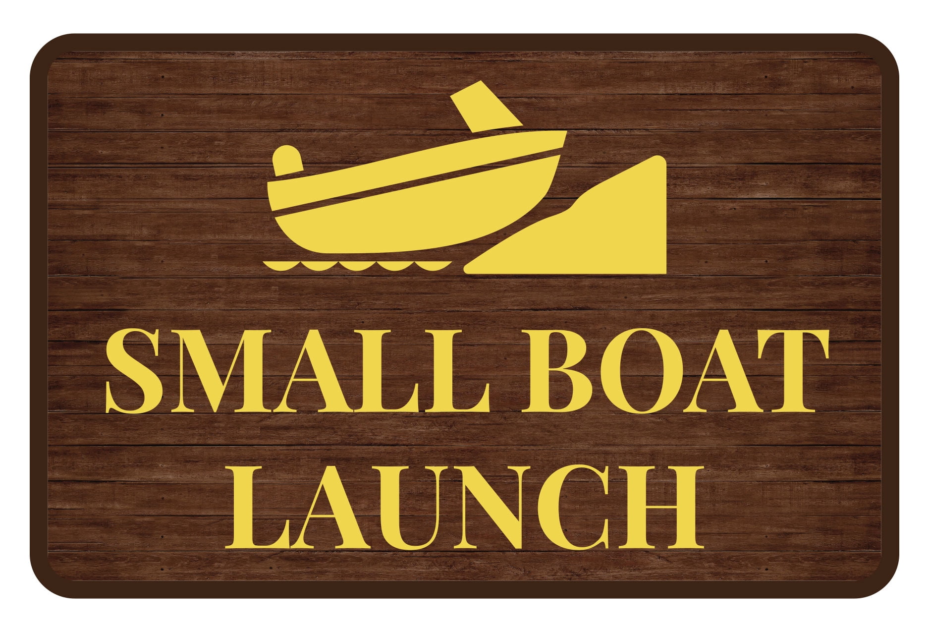 Classic Framed Plus Small Boat Launch Wall or Door Sign | Marina ...