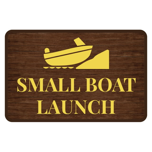 Classic Framed Plus Small Boat Launch Wall or Door Sign | Marina ...