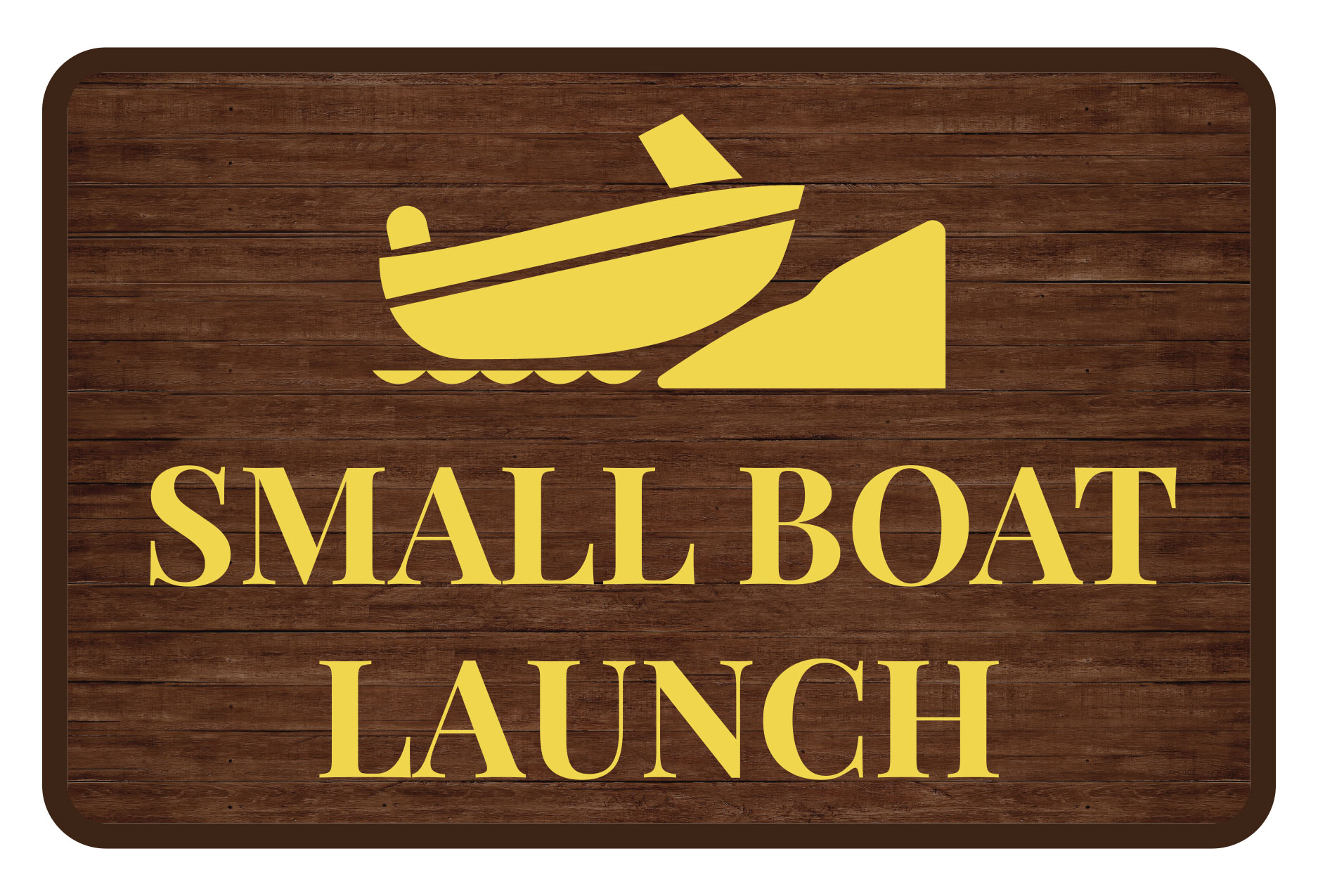 Classic Framed Plus Small Boat Launch Wall or Door Sign | Marina ...