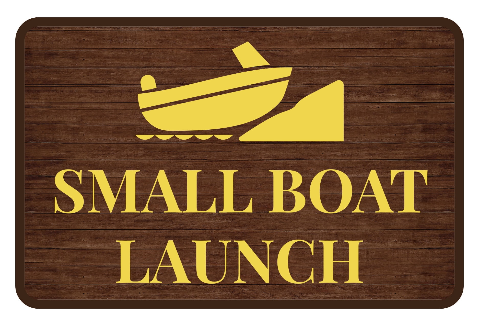 Classic Framed Plus Small Boat Launch Wall or Door Sign | Marina ...