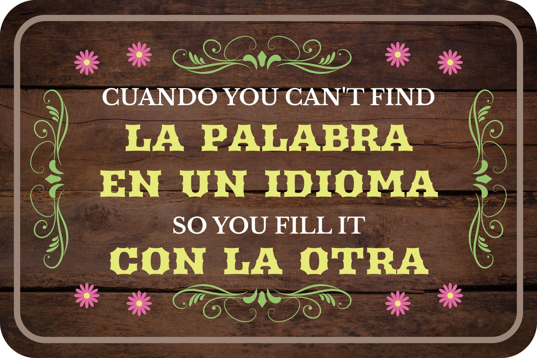 Classic Framed Plus Spanglish: cuando you can't find la palabra en un ...