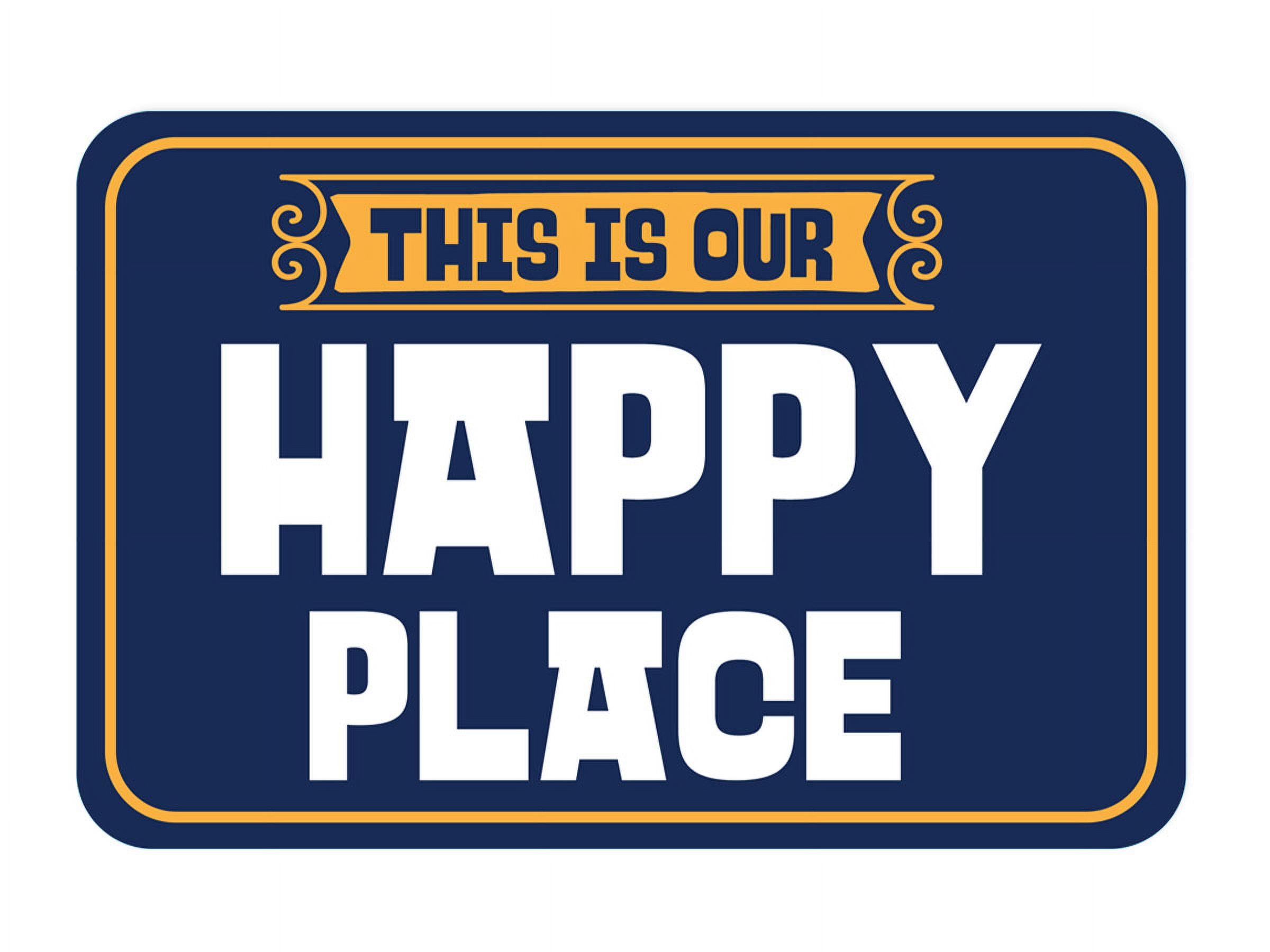Classic Framed Plus This Is Our Happy Place Wall or Door Sign | Funny ...