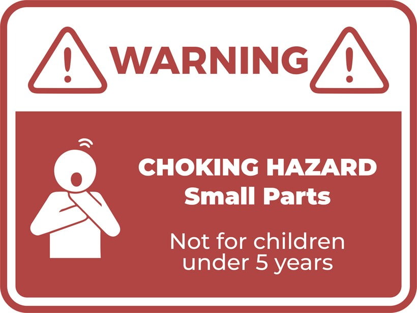 Classic Framed Plus Warning Choking Hazard Small Parts Not For Children ...